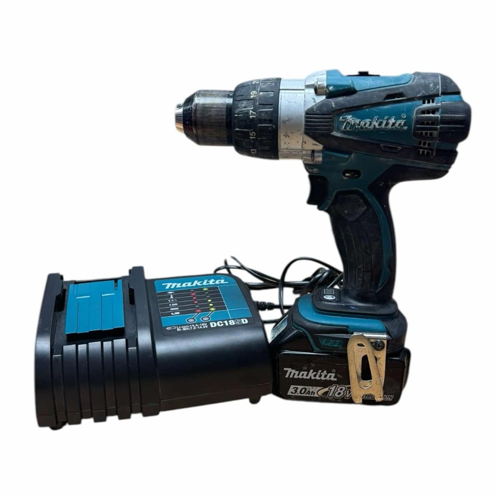 Used Makita DHP458 Cordless Combi Drill With Battery Charger & x1 ...